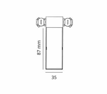 Zip 230V T-tilkobling for 2 skinner Sort - Nordic LED