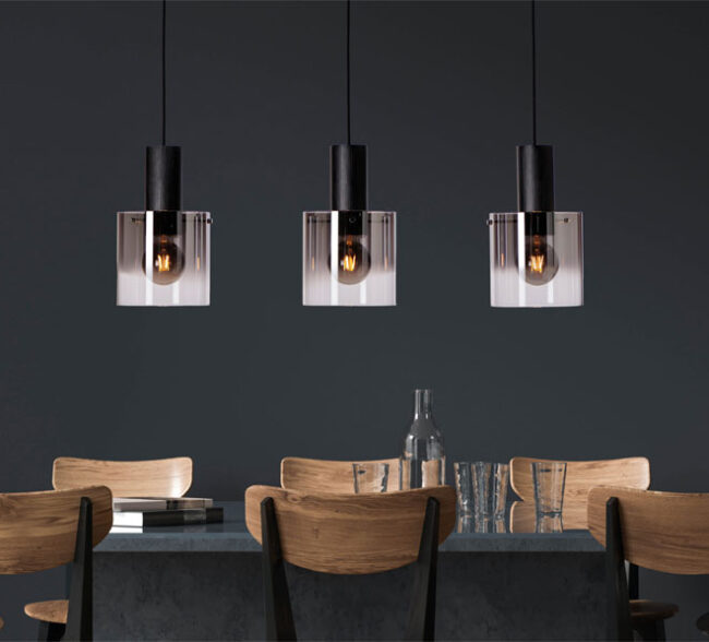 Kjøp Roxy Takpendel Skinne 3-Lys Røykfarget Glass | Nordic LED