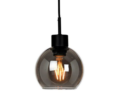 Marco Takpendel Sort/Røk | Klassisk taklampe med sotet glass