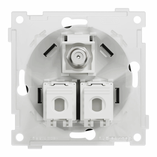 ELKO One modularuttak 2x8 kat 6 UTP og 1xF/F Sort | Nordic LED