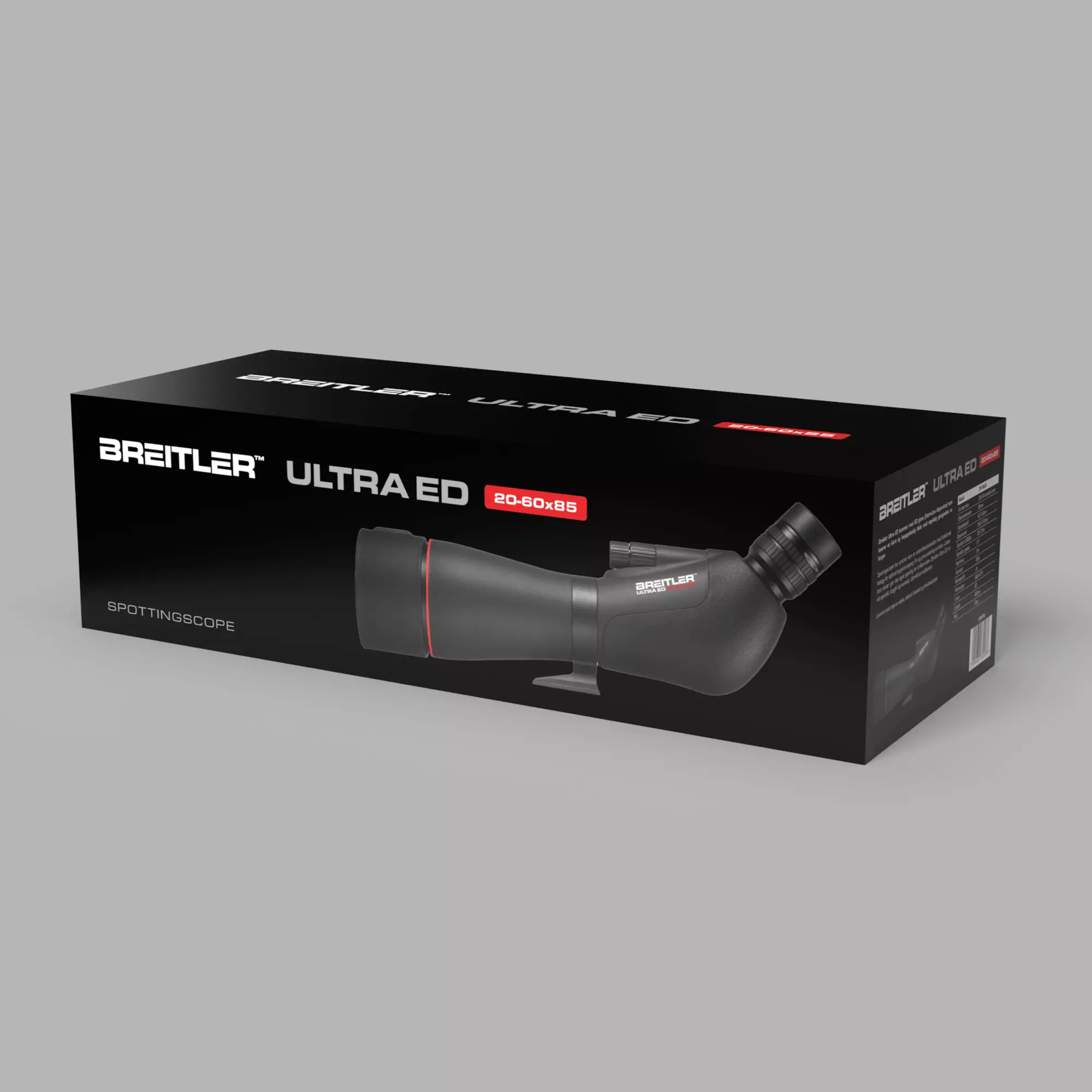 Breitler Ultra ED 20-60x85 Spottingscope Skrå hos Nordic LED