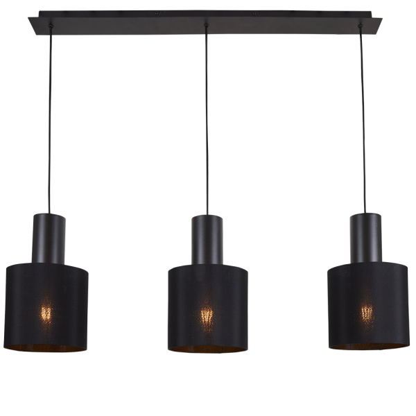 MS Torino Skinne Takpendel 3-Lys Sort | Nordic LED