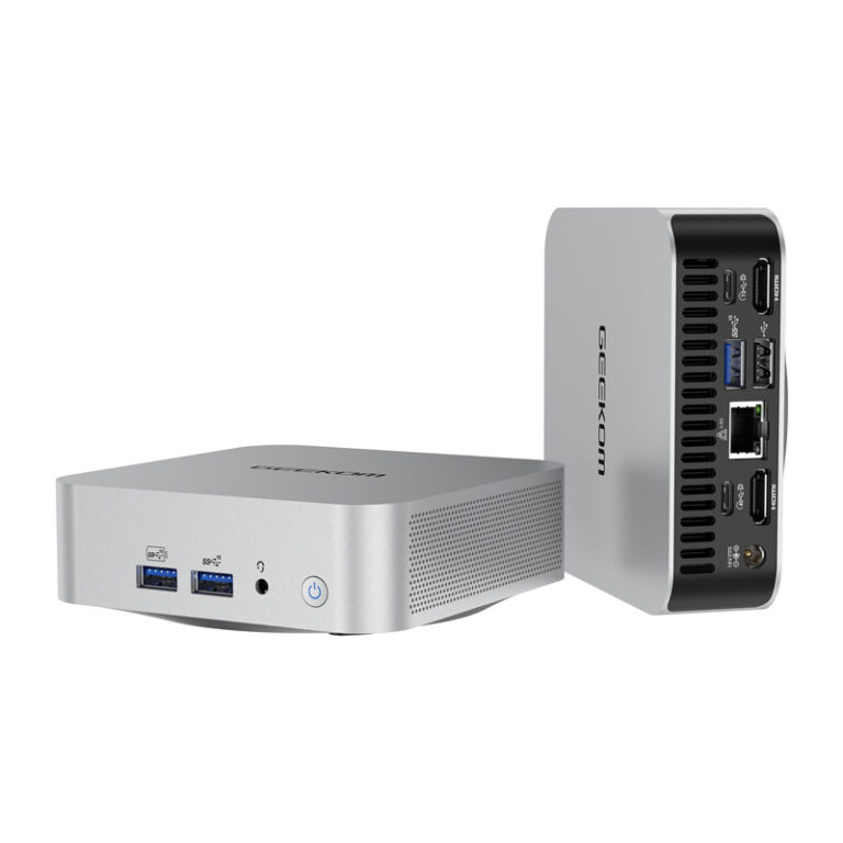 Mini PC GEEKOM A8 med Ryzen 9 og 32 GB RAM